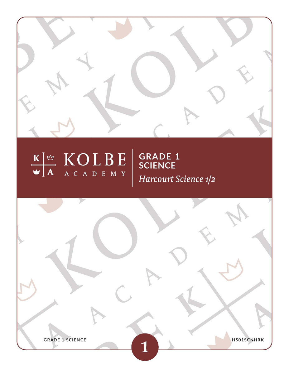Course Plan & Tests - Harcourt Science 1 – Kolbe Academy Bookstore