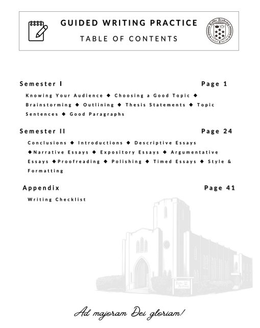 Kolbe Guided Writing Practice – Kolbe Academy Bookstore