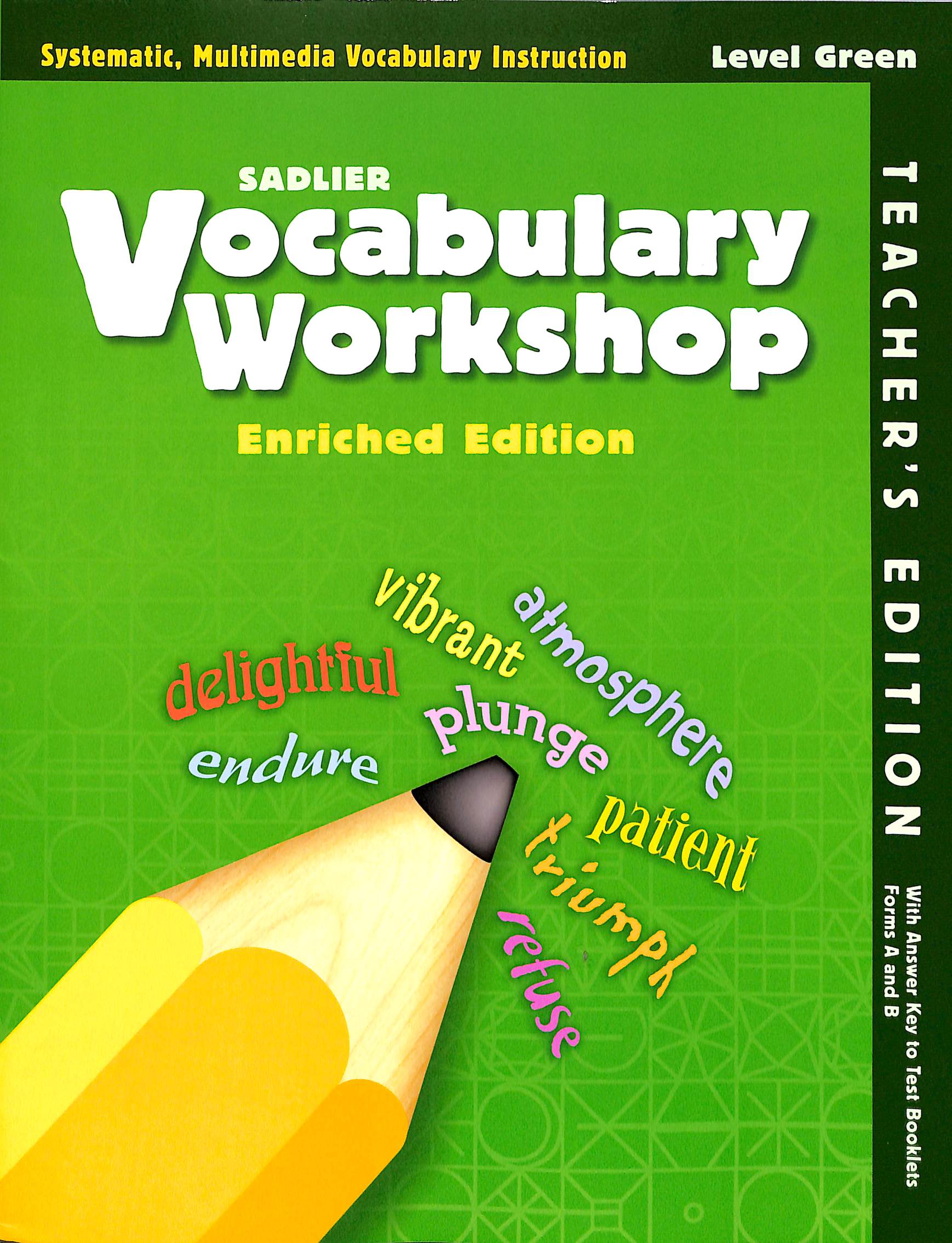 Sadlier Vocabulary Tools for Comprehension Level Green Teacher Manual ...