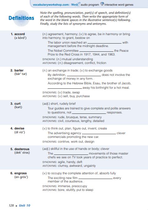 Sadlier Vocabulary Workshop Level C Teacher Edition – Kolbe Academy ...