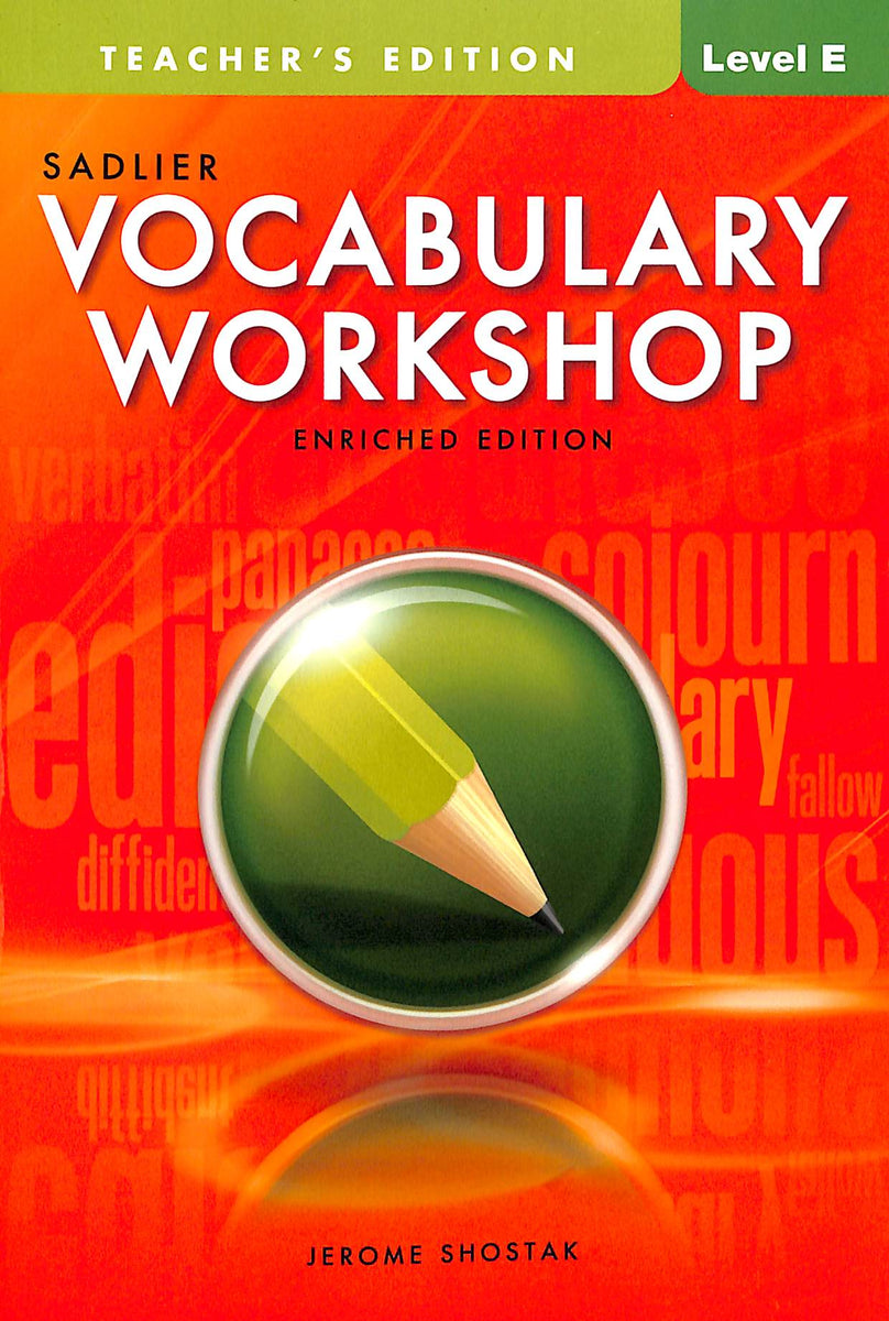 Sadlier Vocabulary Workshop Level E Teacher Edition – Kolbe Academy ...